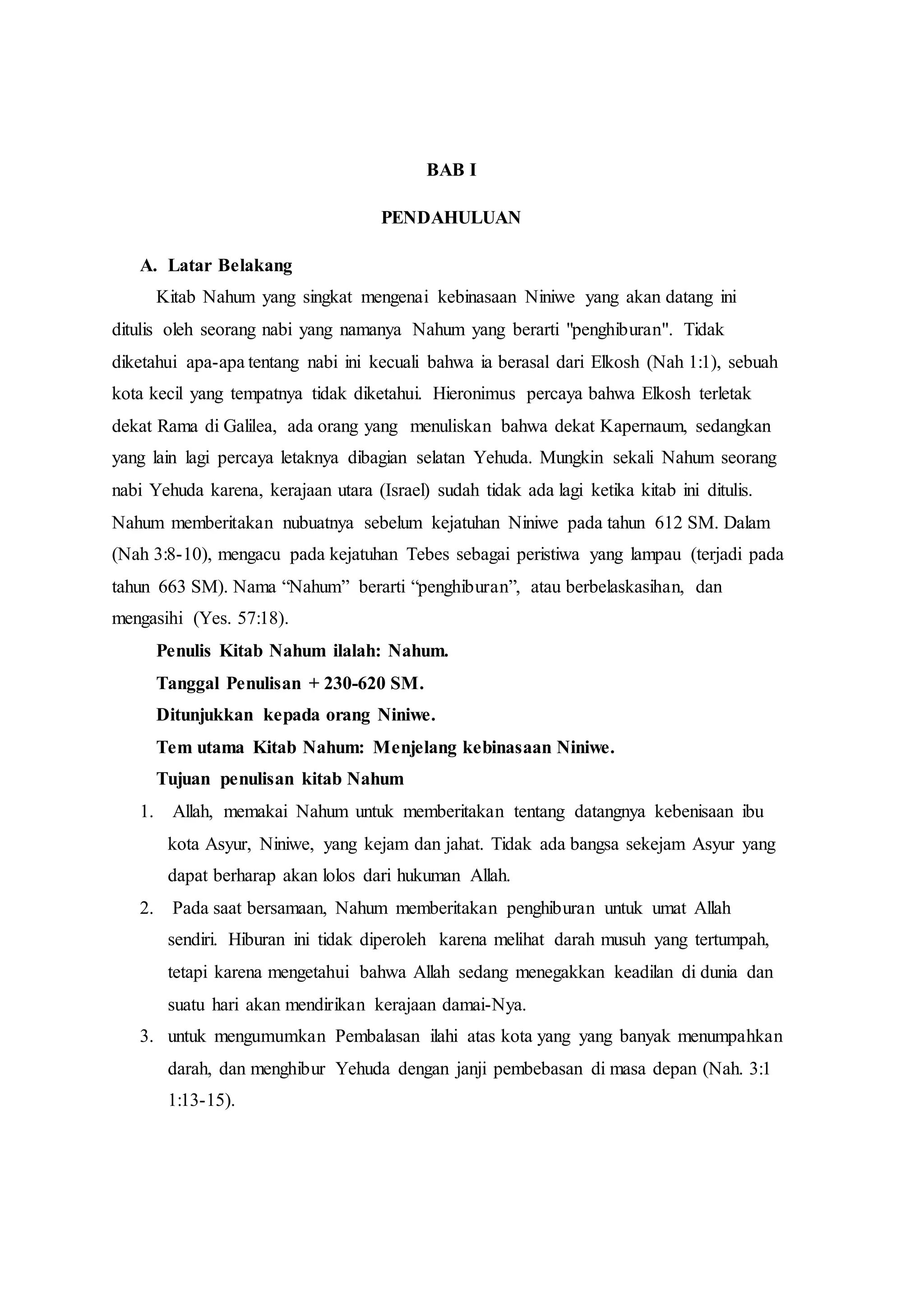 Tafsir Kitab Nahum | DOCX