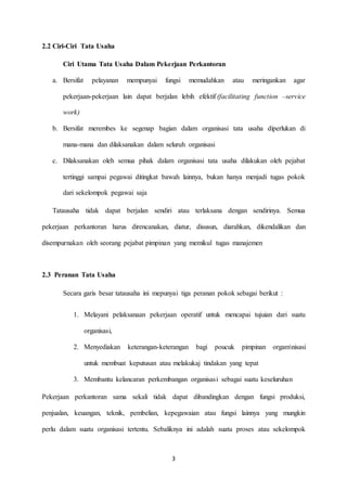 Makalah tata usaha dan peranannya | DOCX