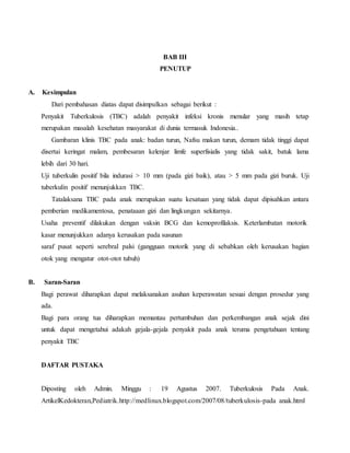 Makalah tbc pada anak | DOCX