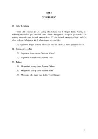 Makalah tb wilson dan euler | DOCX