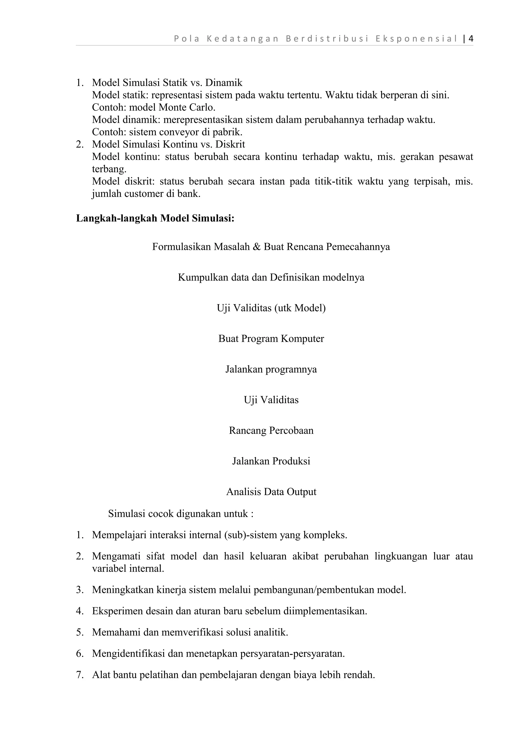 Makalah teknik simulasi dan pemodelan | PDF
