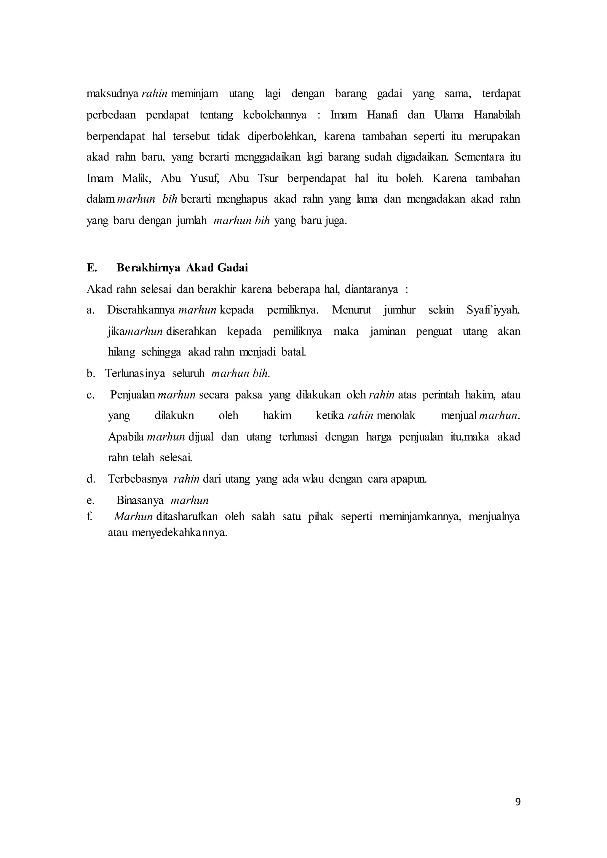 Makalah tentang ar rahn | DOCX