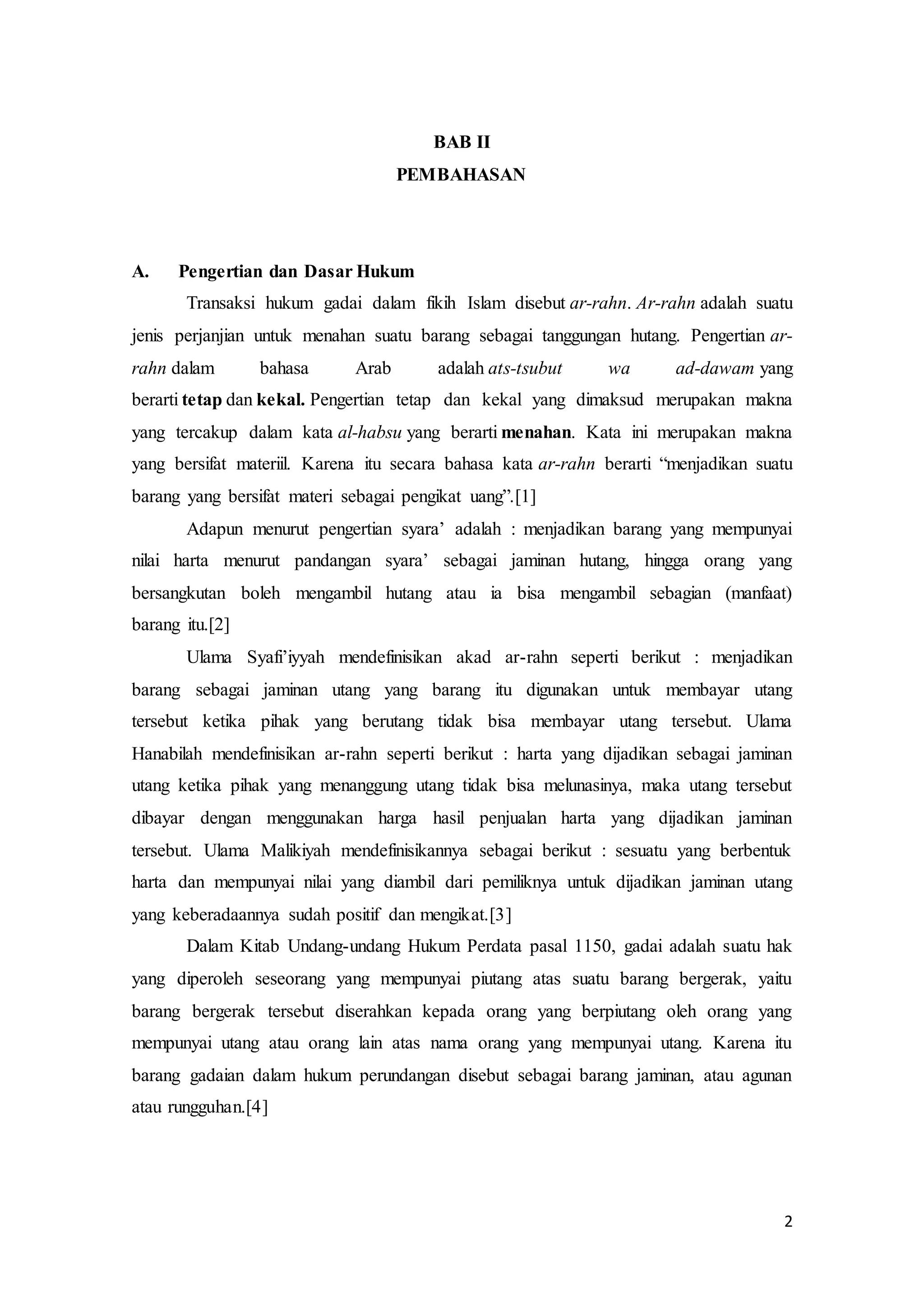 Makalah tentang ar rahn | DOCX