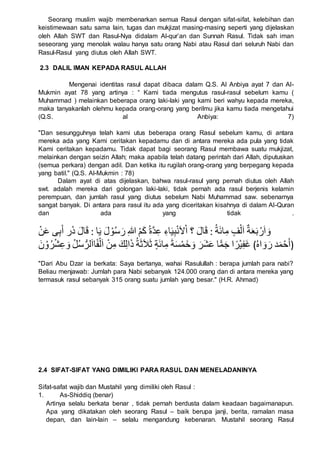 Makalah tentang iman kepada rasul | DOCX