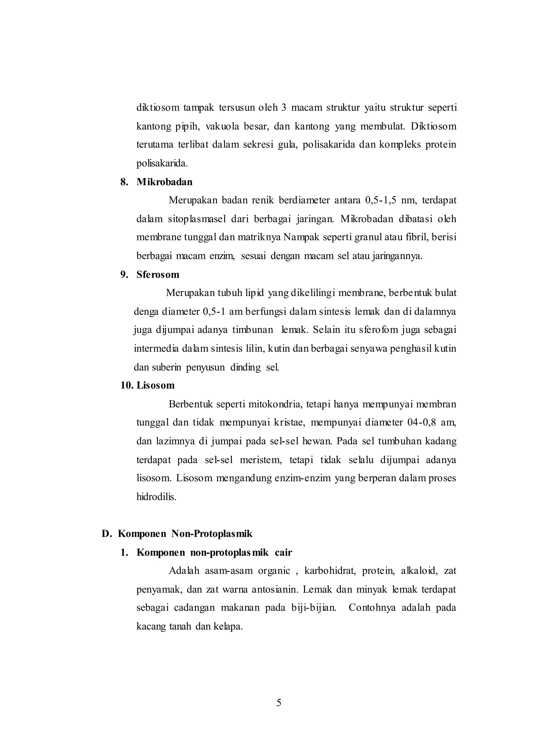 Makalah tentang sel | DOCX
