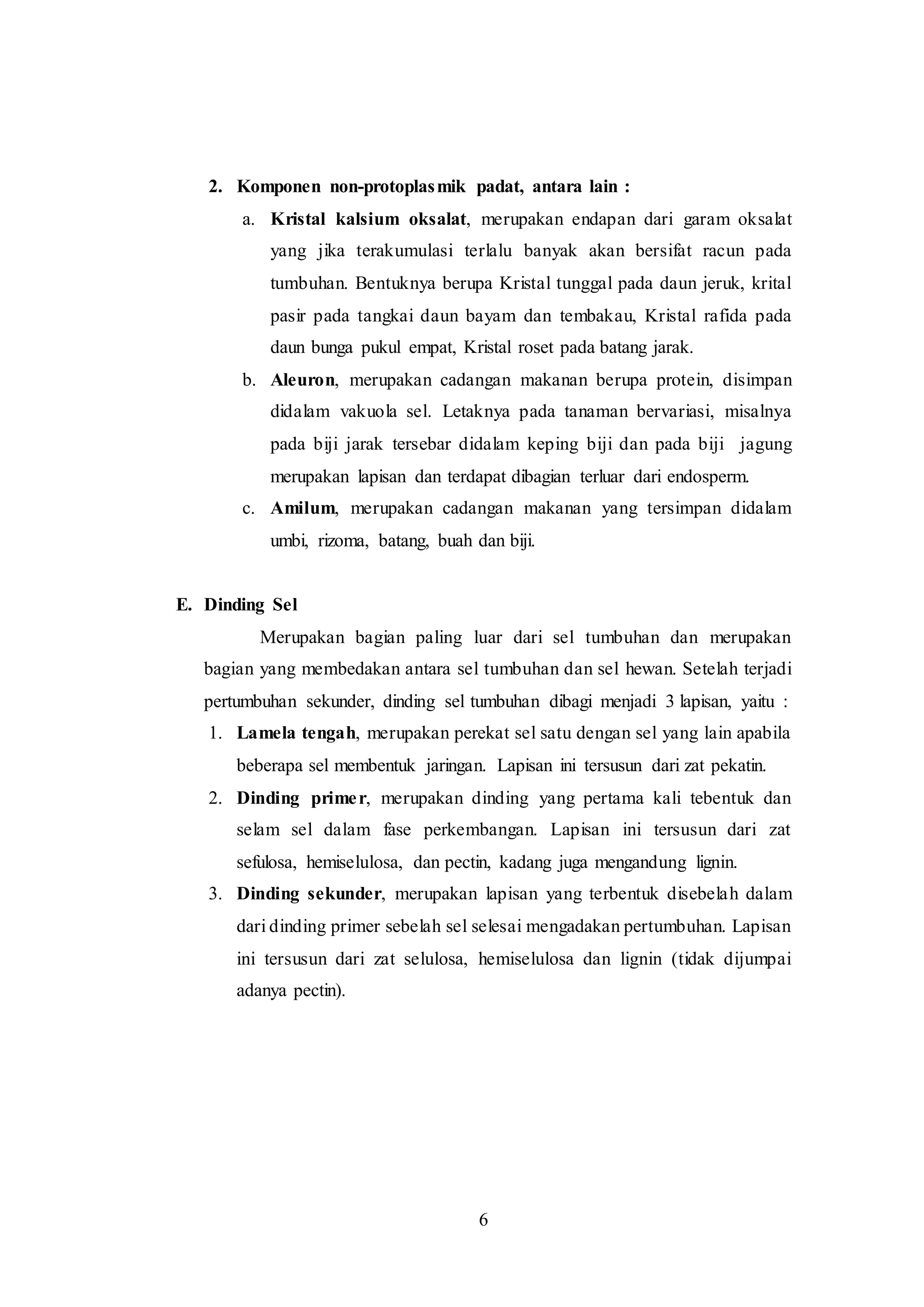 Makalah tentang sel | DOCX