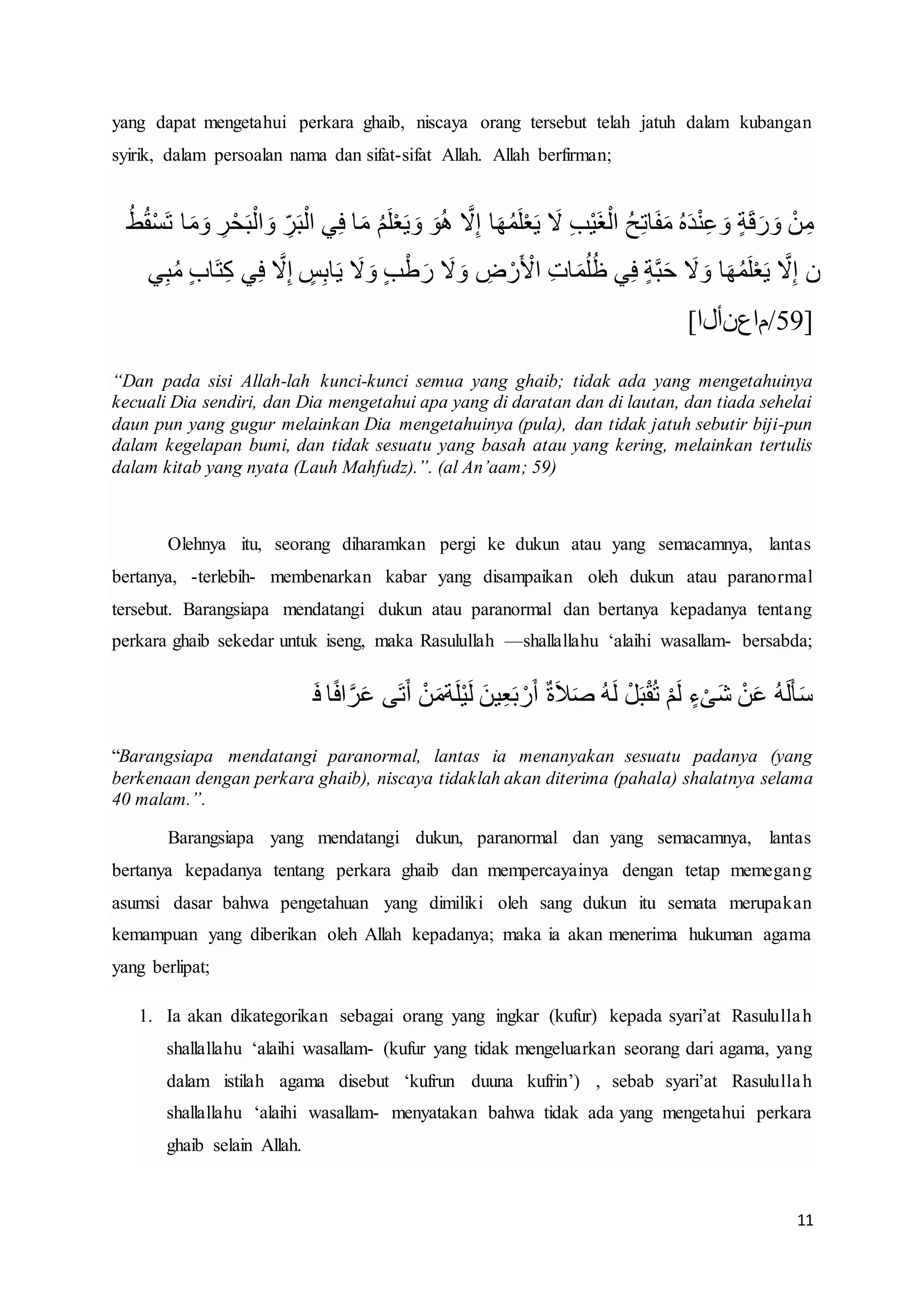 Makalah tentang syirik | DOCX