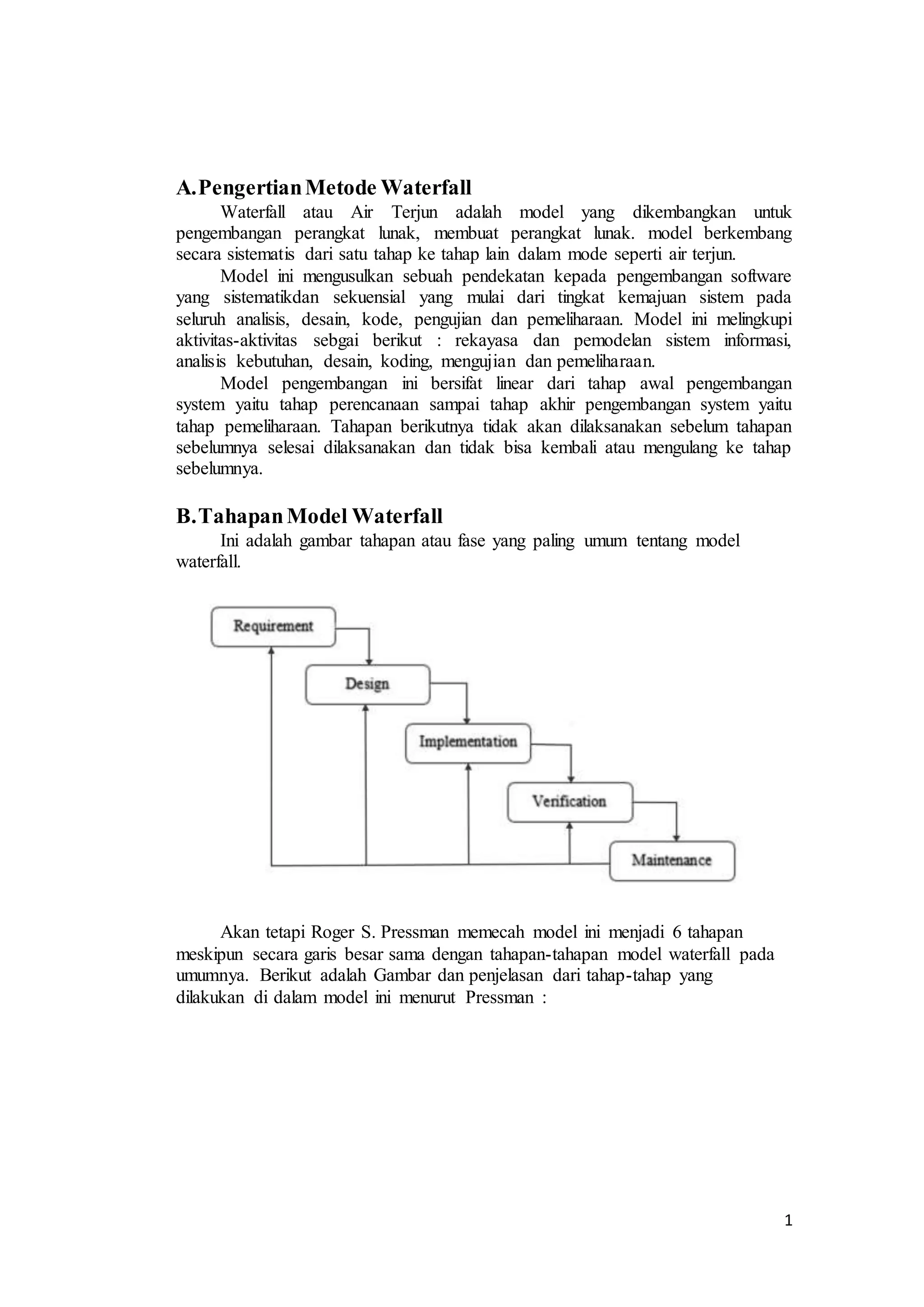 Makalah tentang waterfall | DOCX