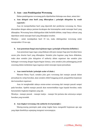 Makalah tentang wewenang, delegasi dan desentralisasi | PDF