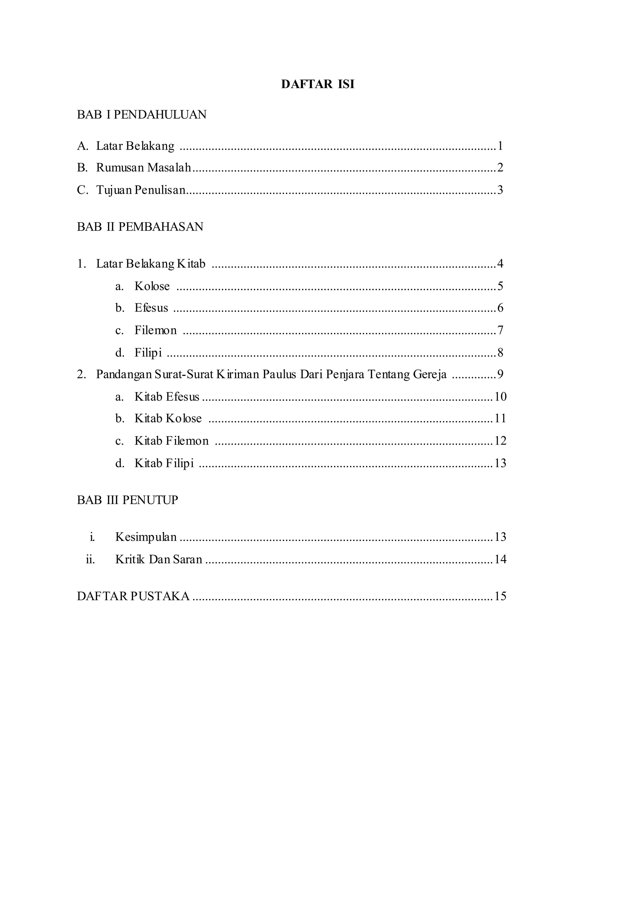 MAKALAH PANDANGAN SURAT-SURAT KIRIMAN PAULUS DARI PENJARA | DOCX