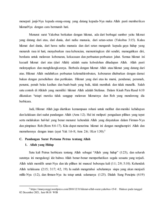 Makalah Teologi perjanjian baru, allah | DOCX