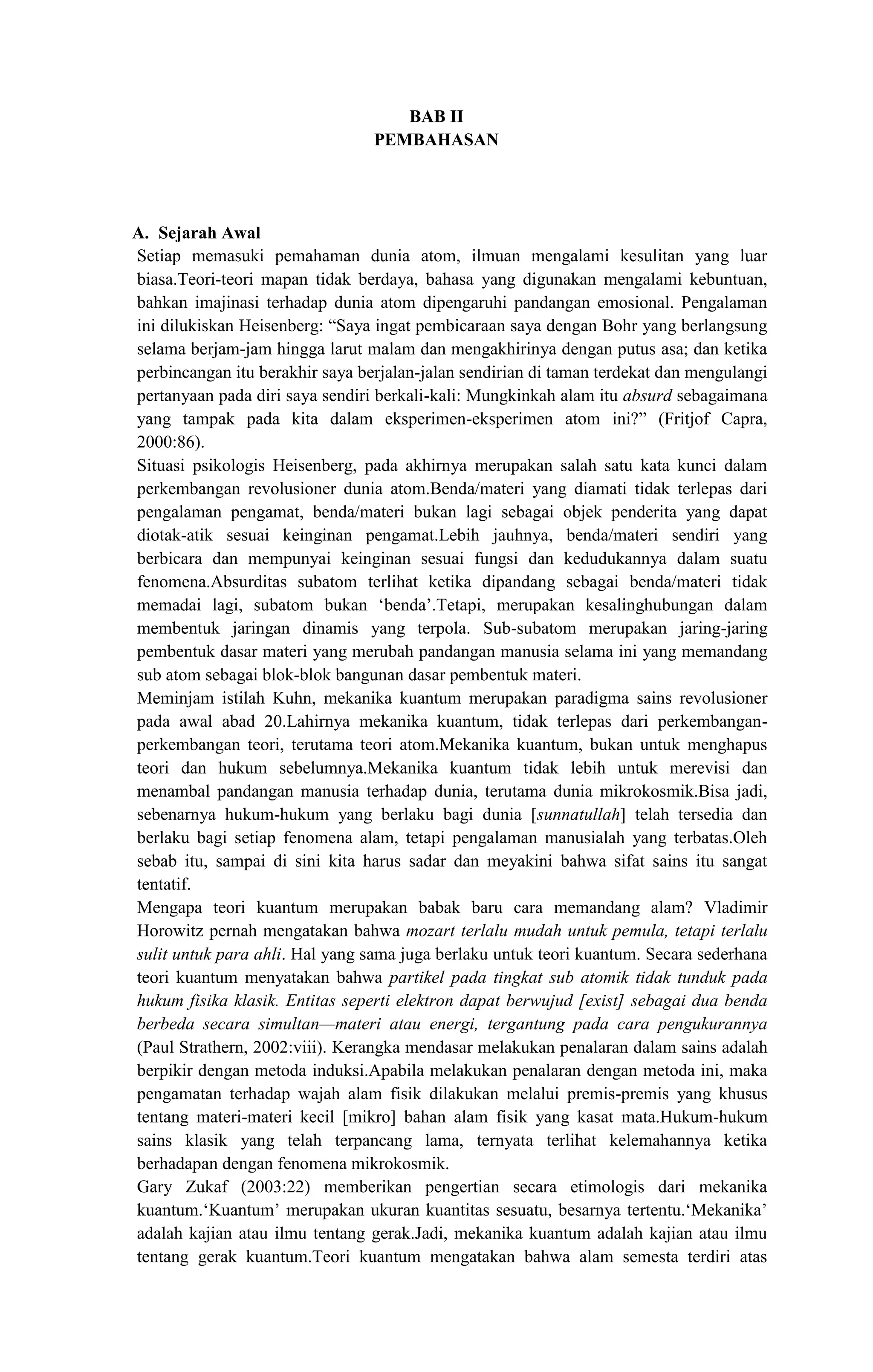 Makalah teori mekanika kuantum | DOCX