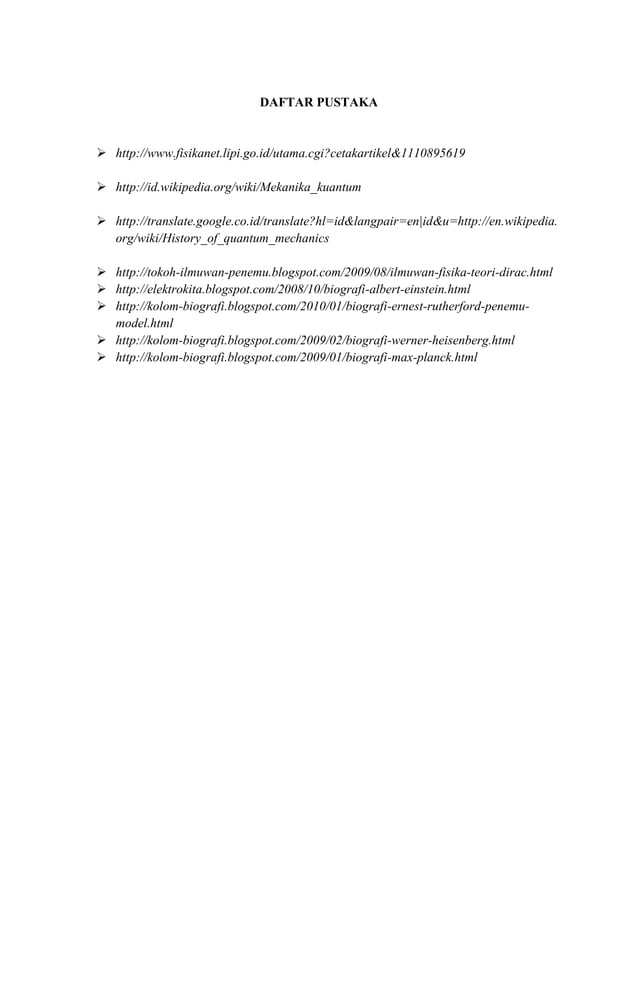 Makalah teori mekanika kuantum | DOCX