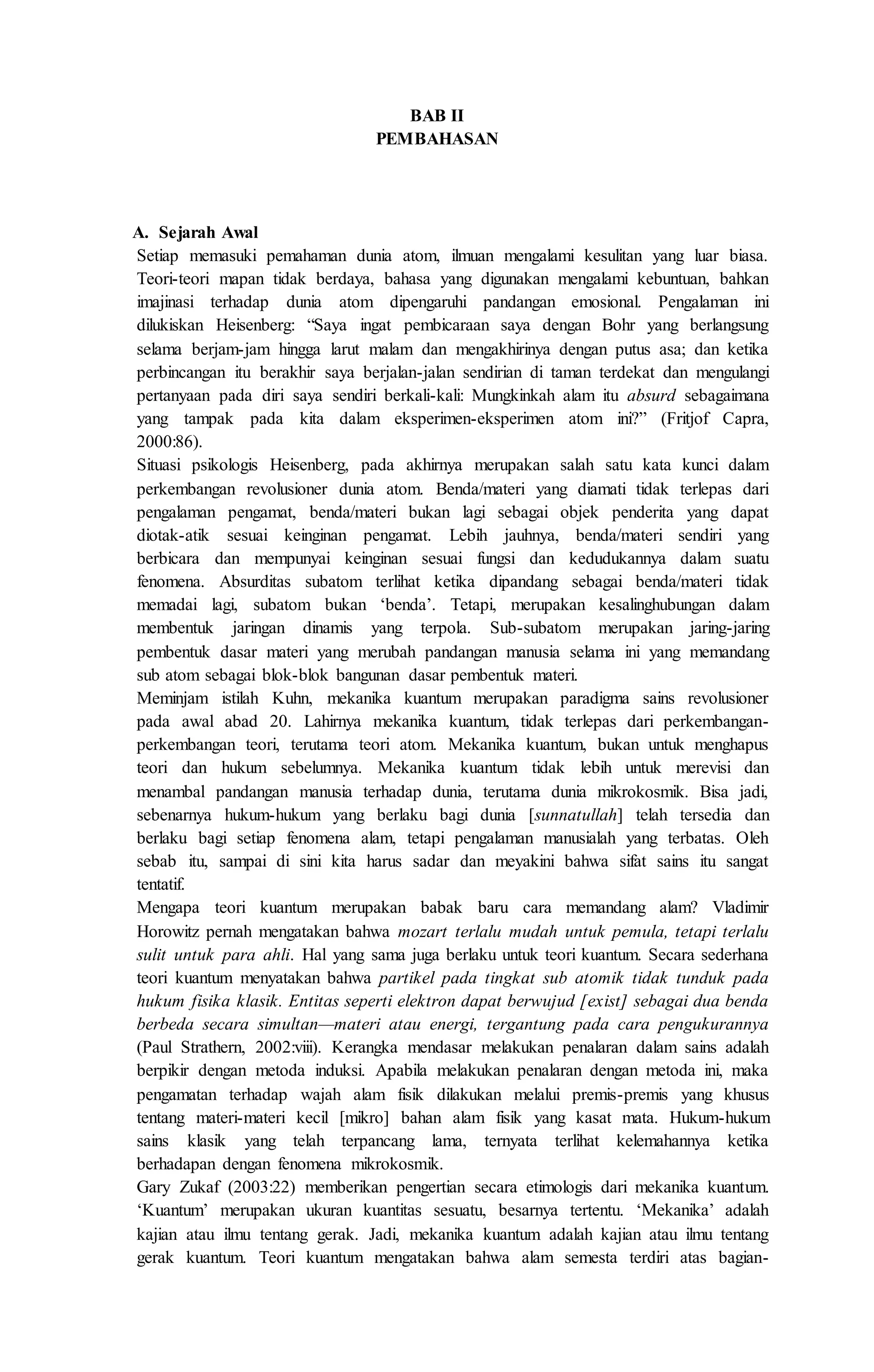 Makalah teori mekanika kuantum | DOCX