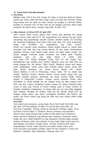 Makalah teori mekanika kuantum | DOCX