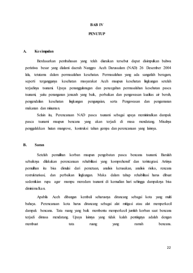 Makalah tsunami aceh 2004 | DOCX