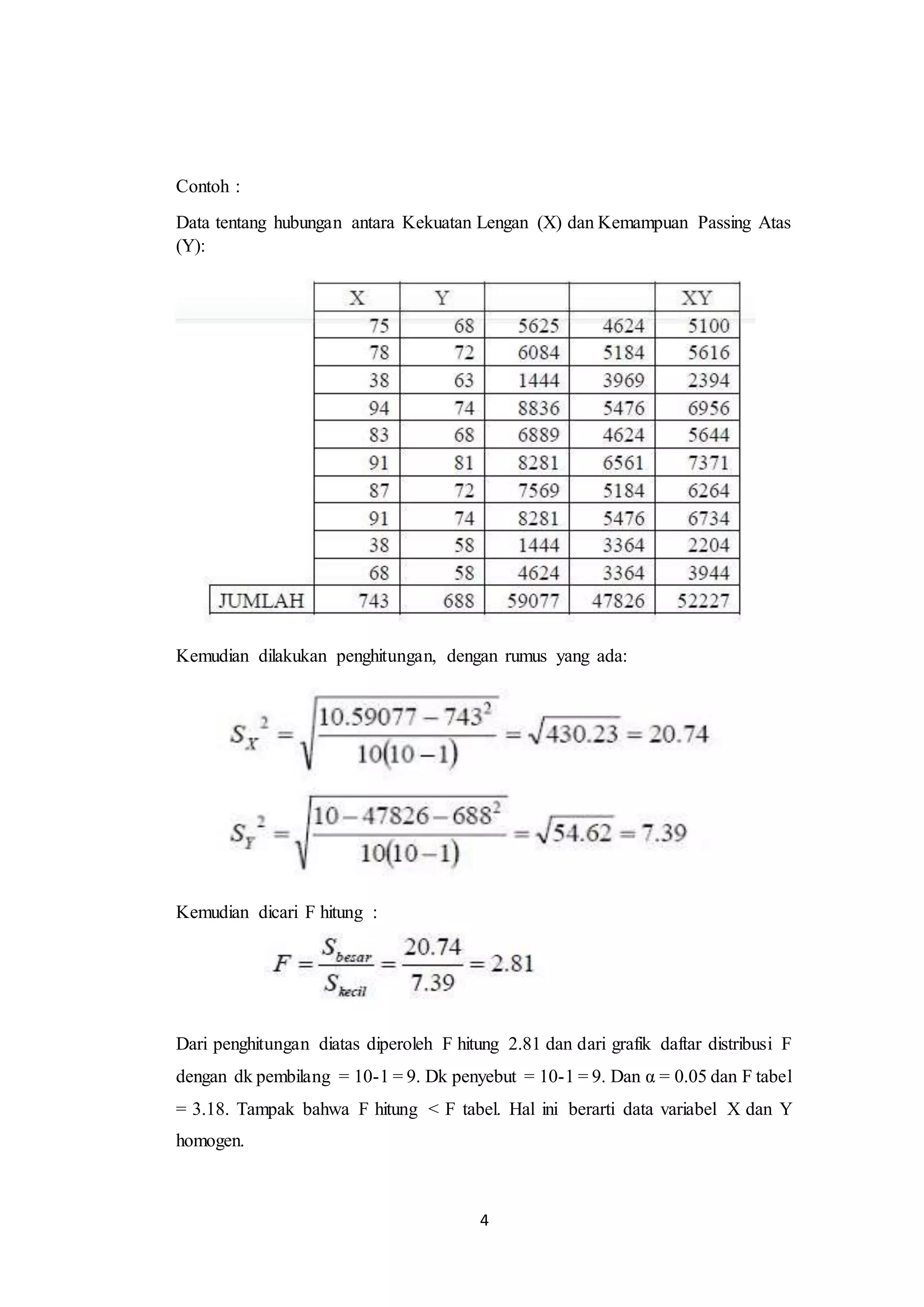 Statistika Uji Homogenitas (Uji Fmax, Uji Barlett, dan Uji Runs) | DOCX