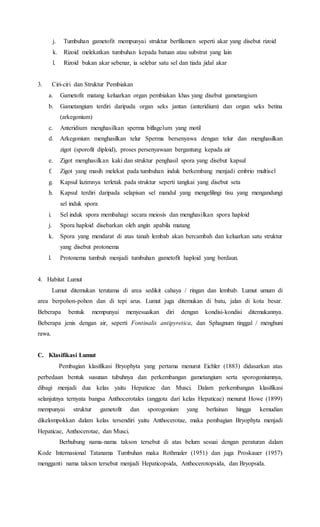 Makalah tumbuhan lumut | DOCX