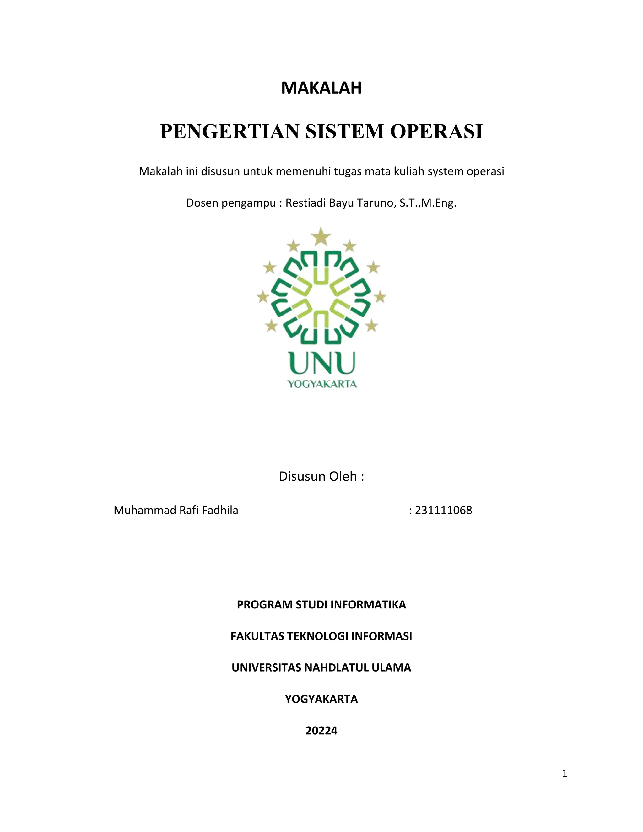 Makalah Sistem Operasi dan Sistem Opereasi di Masa Depan.docx