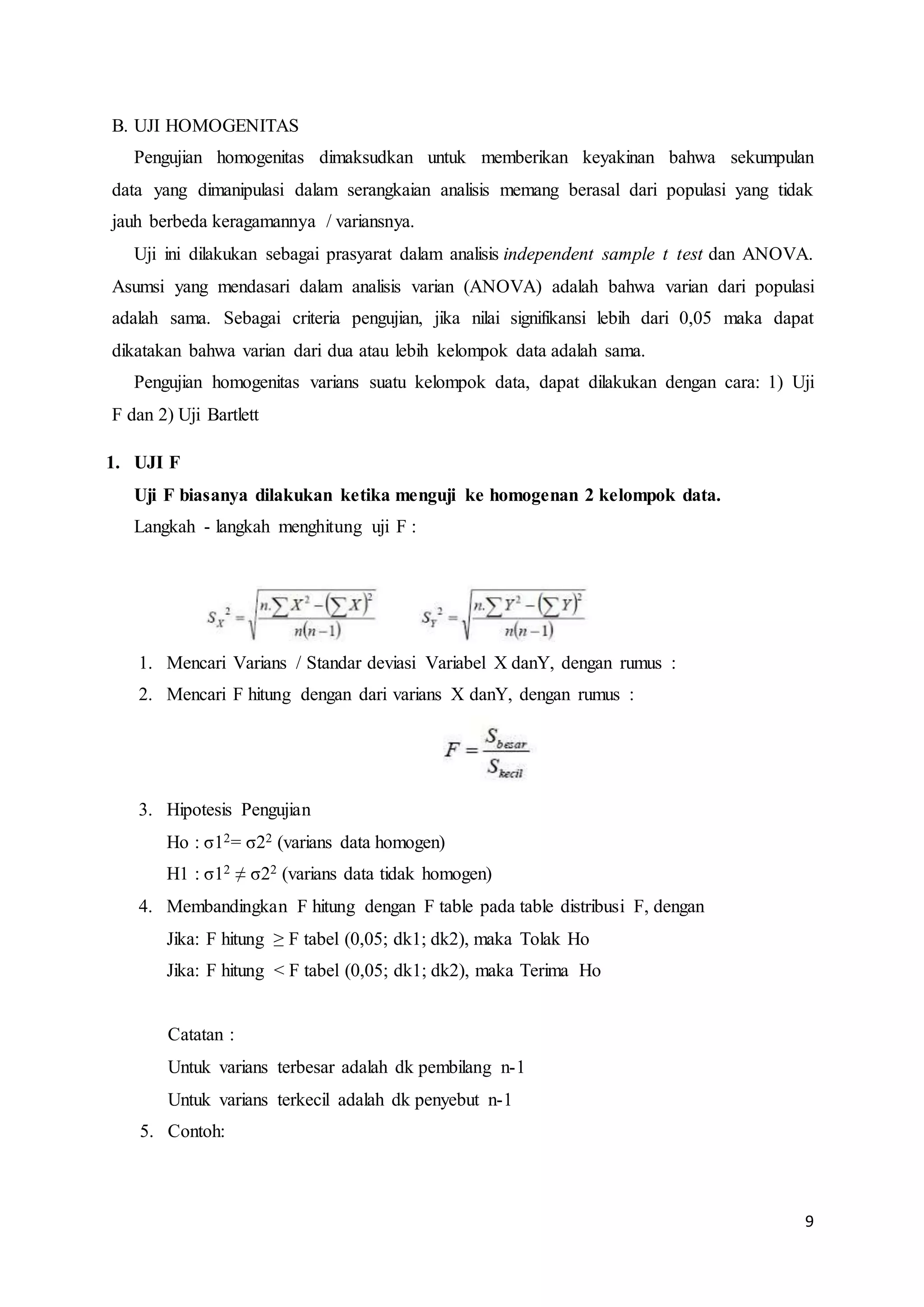 Makalah uji normalitas | DOCX