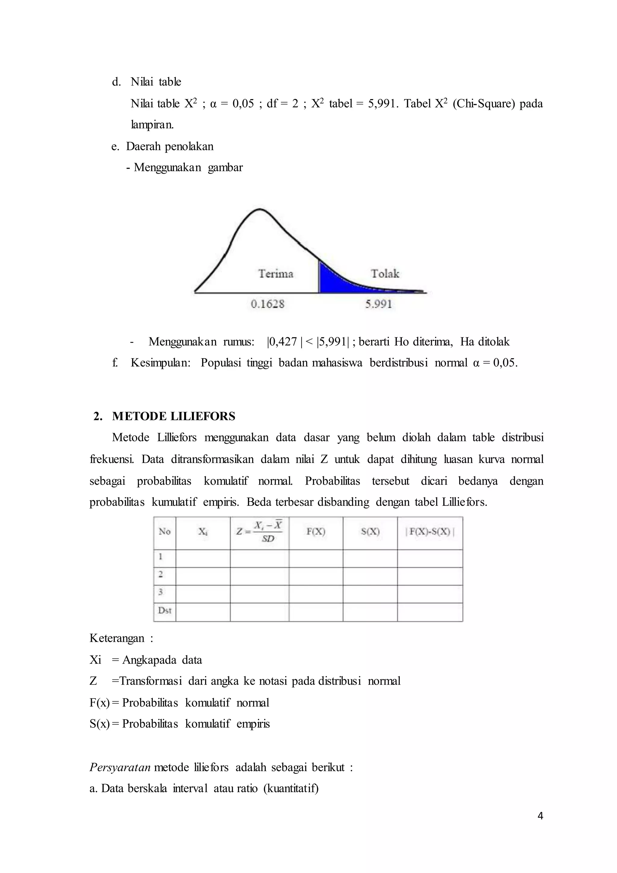 Makalah uji normalitas | DOCX