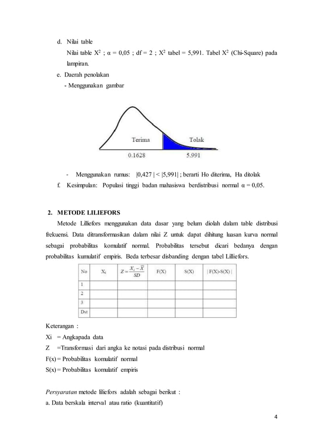 Makalah uji normalitas | DOCX