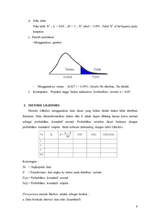 Makalah uji normalitas | PDF