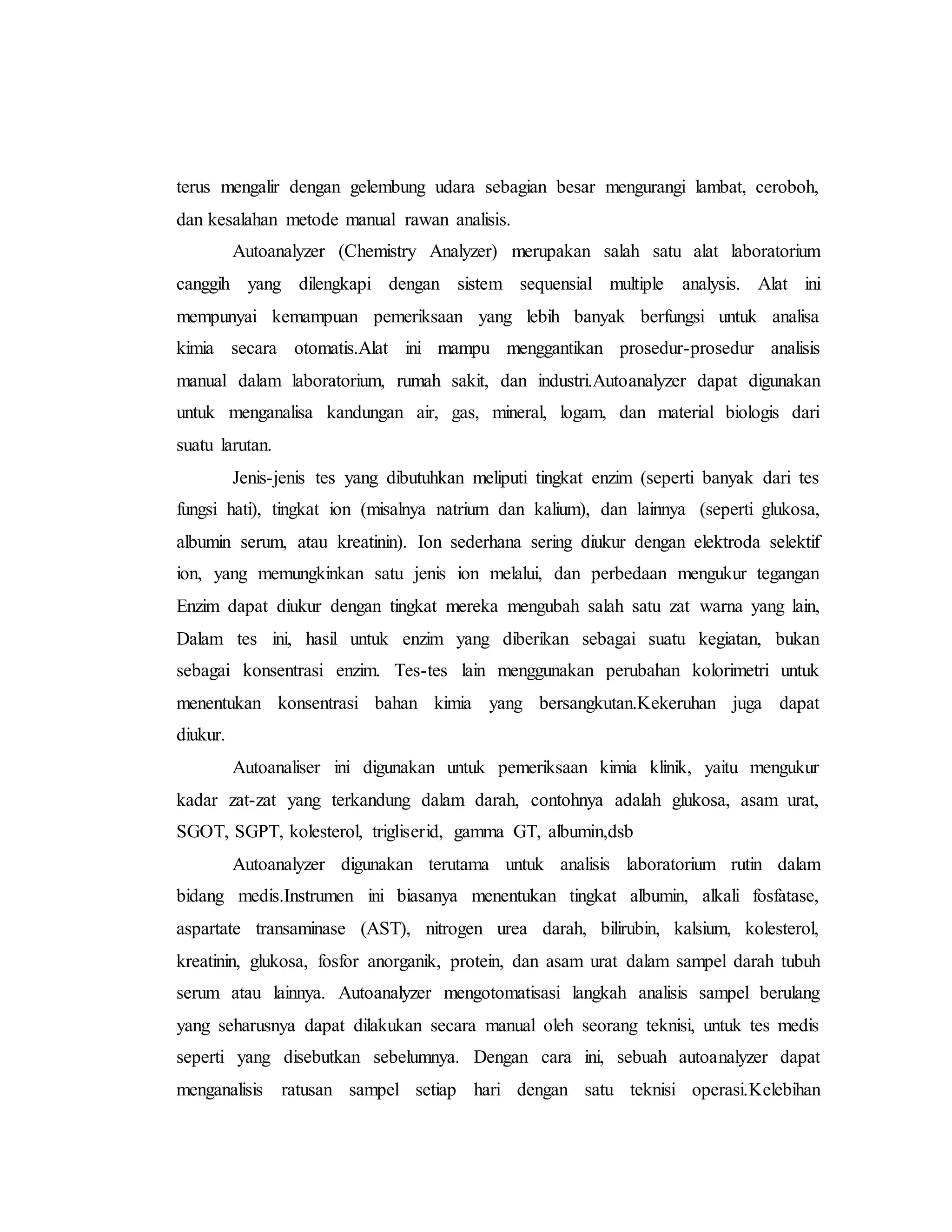 Makalah urine analyzer | DOCX