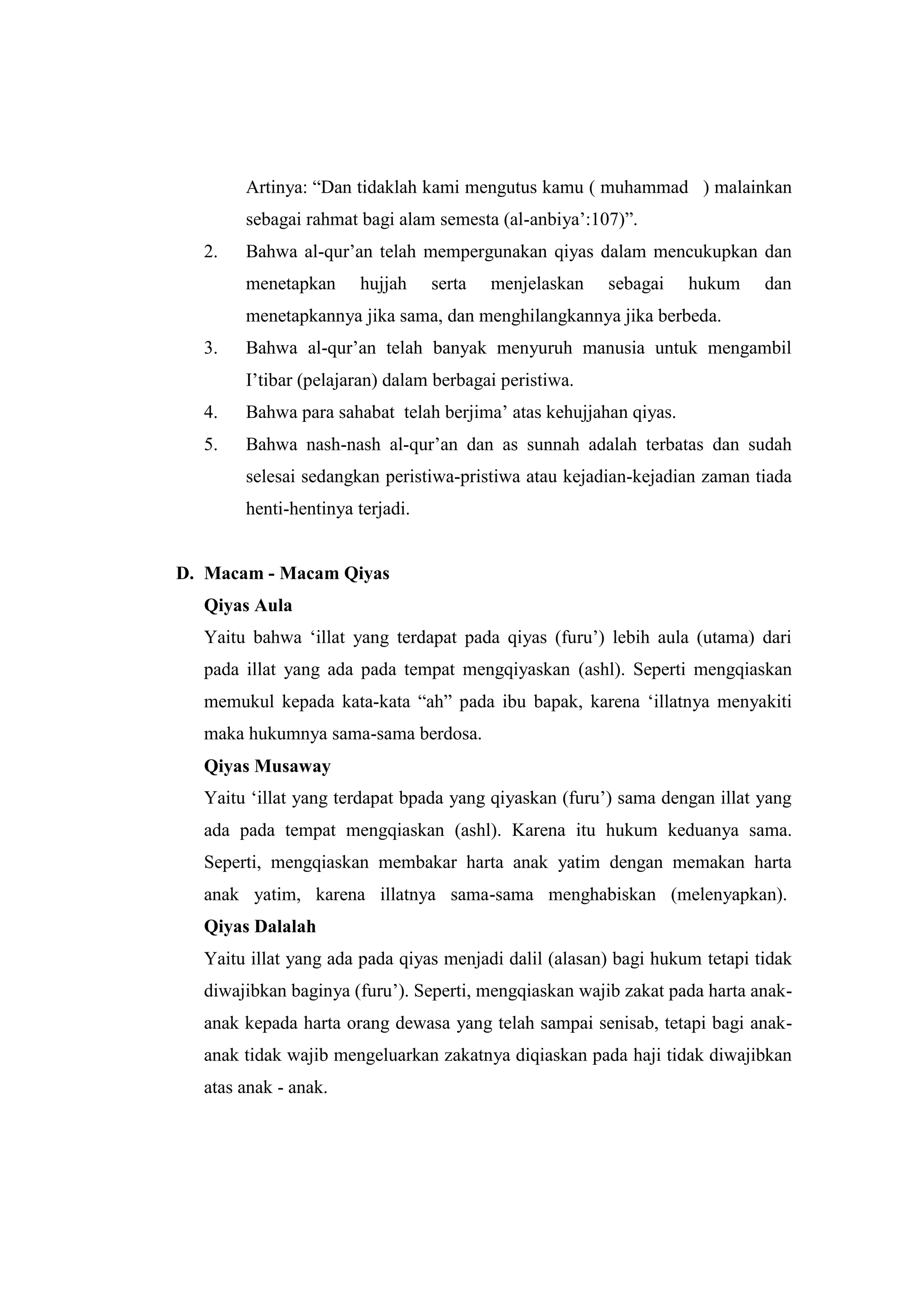 Makalah ushul fiqh (qiyas) | DOCX
