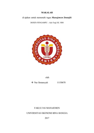 Makalah uts manajemen strategik | PDF