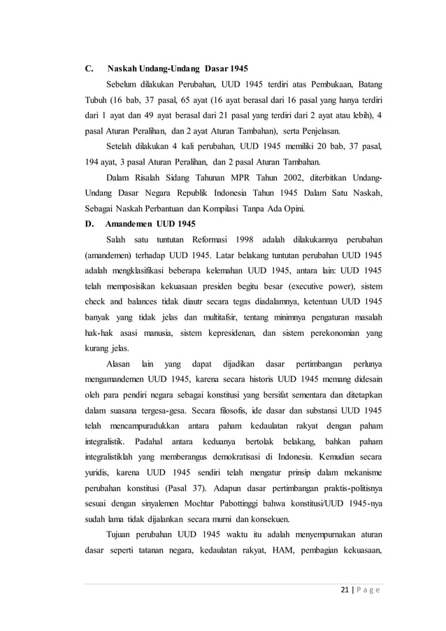 Makalah Uud 1945 Sebagai Konstitusi Negara Pdf 