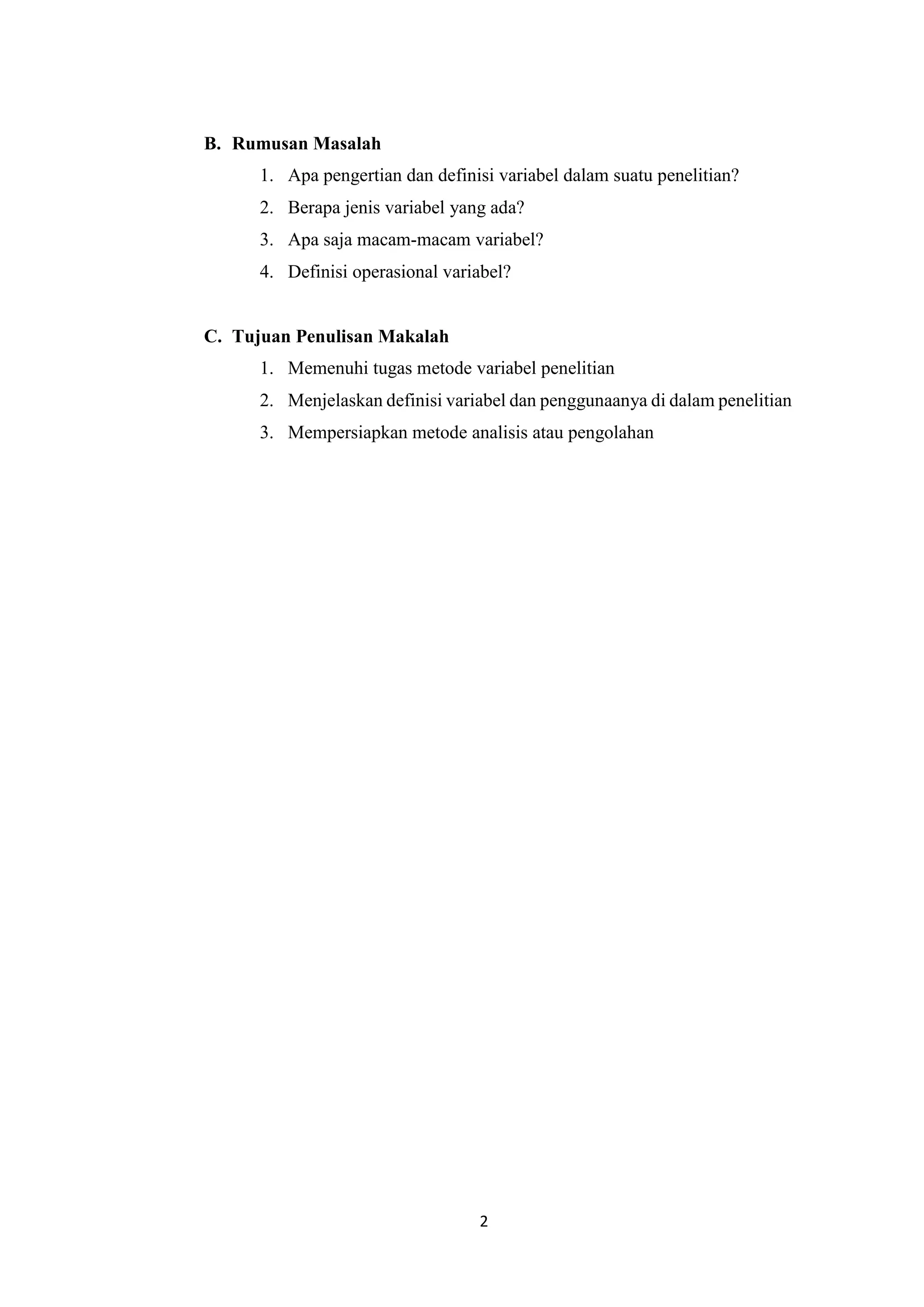 Makalah Variabel Penelitian.docx