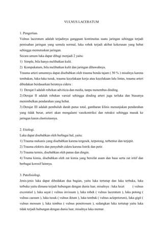Makalah vulnus laceratum | DOCX