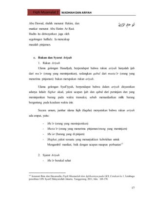 Akad Wadhiah dan Ariyah | DOCX