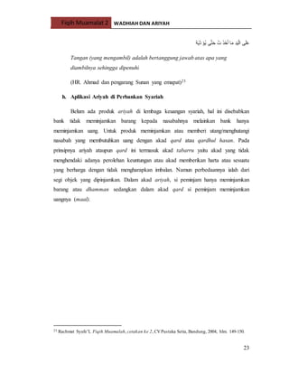 Akad Wadhiah dan Ariyah | DOCX