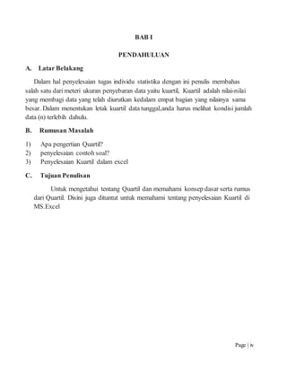 Pengertian KUARTIL,Pemanfaatan KUARTIL di excel dan penjelasan mutually ...