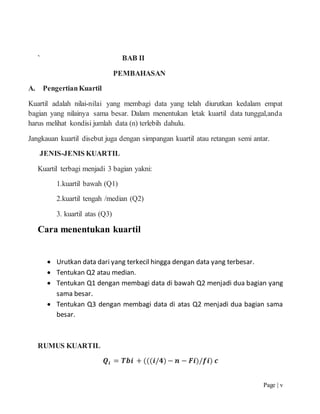 Pengertian KUARTIL,Pemanfaatan KUARTIL di excel dan penjelasan mutually ...