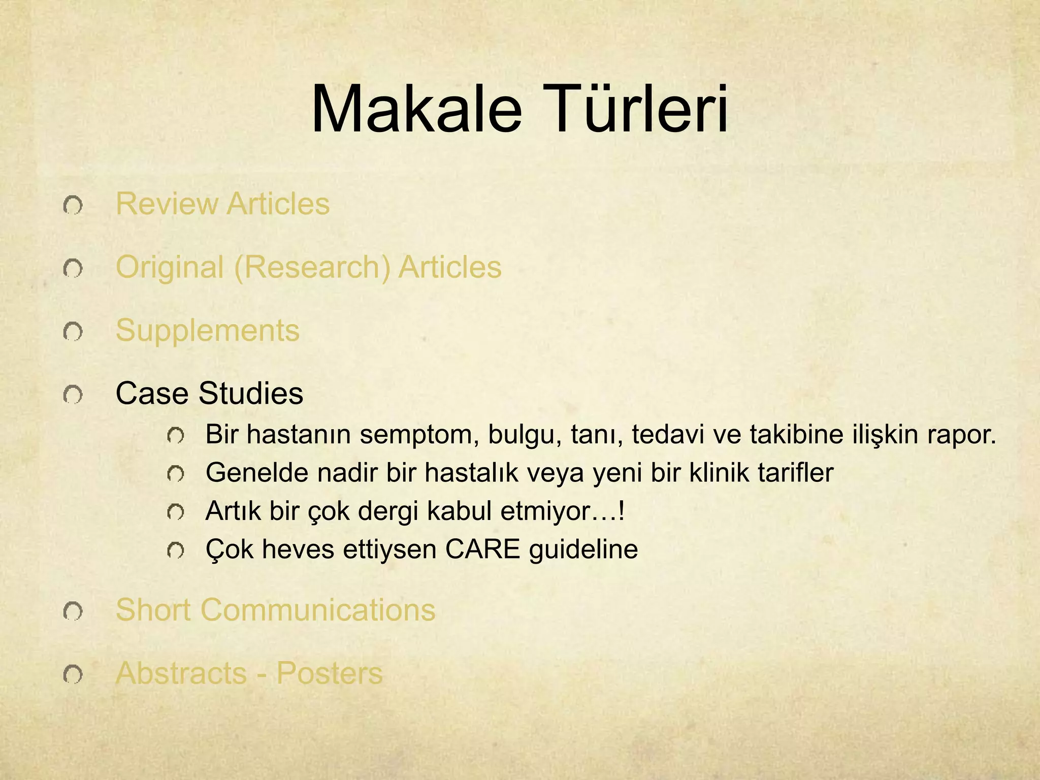 Makale nasil yazilir | PPTX