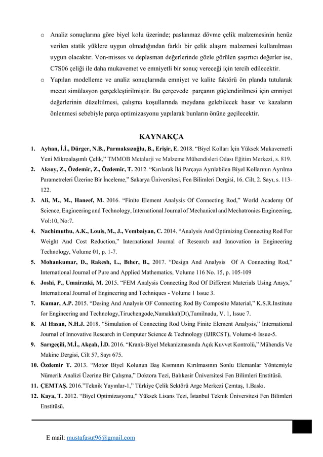 Connecting Rod FEA | PDF