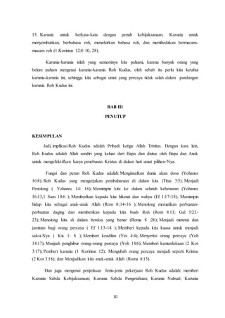 Makalah Roh Kudus | DOCX