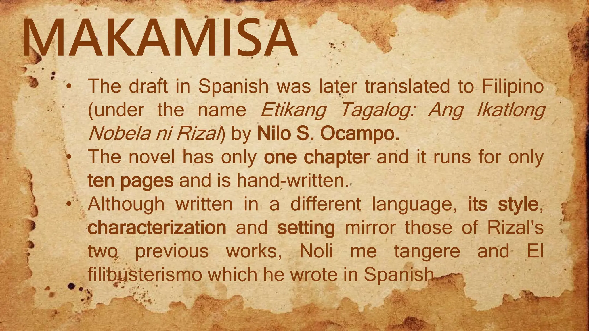 MAKAMISA-REPORT in Rizal's Life and Works.pptx