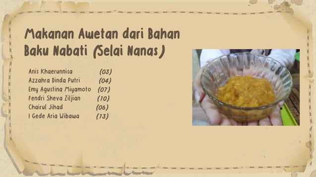 Makanan Awetan dari Bahan Baku Nabati (Selai.pptx