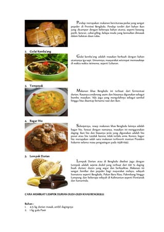 Makanan daerah | DOCX