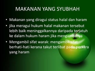 Makanan halal menurut islam dan konsep halalan toyyiban | PPTX