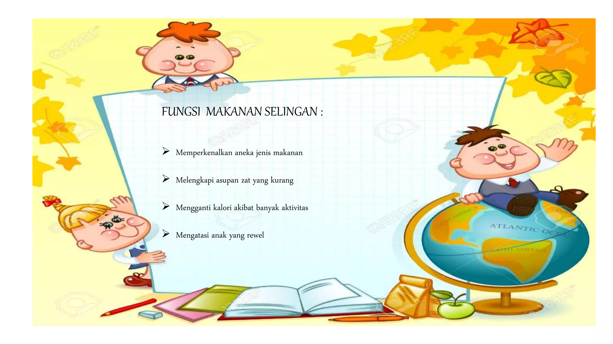 Makanan selingan anak usia 6 8 tahun | PPTX