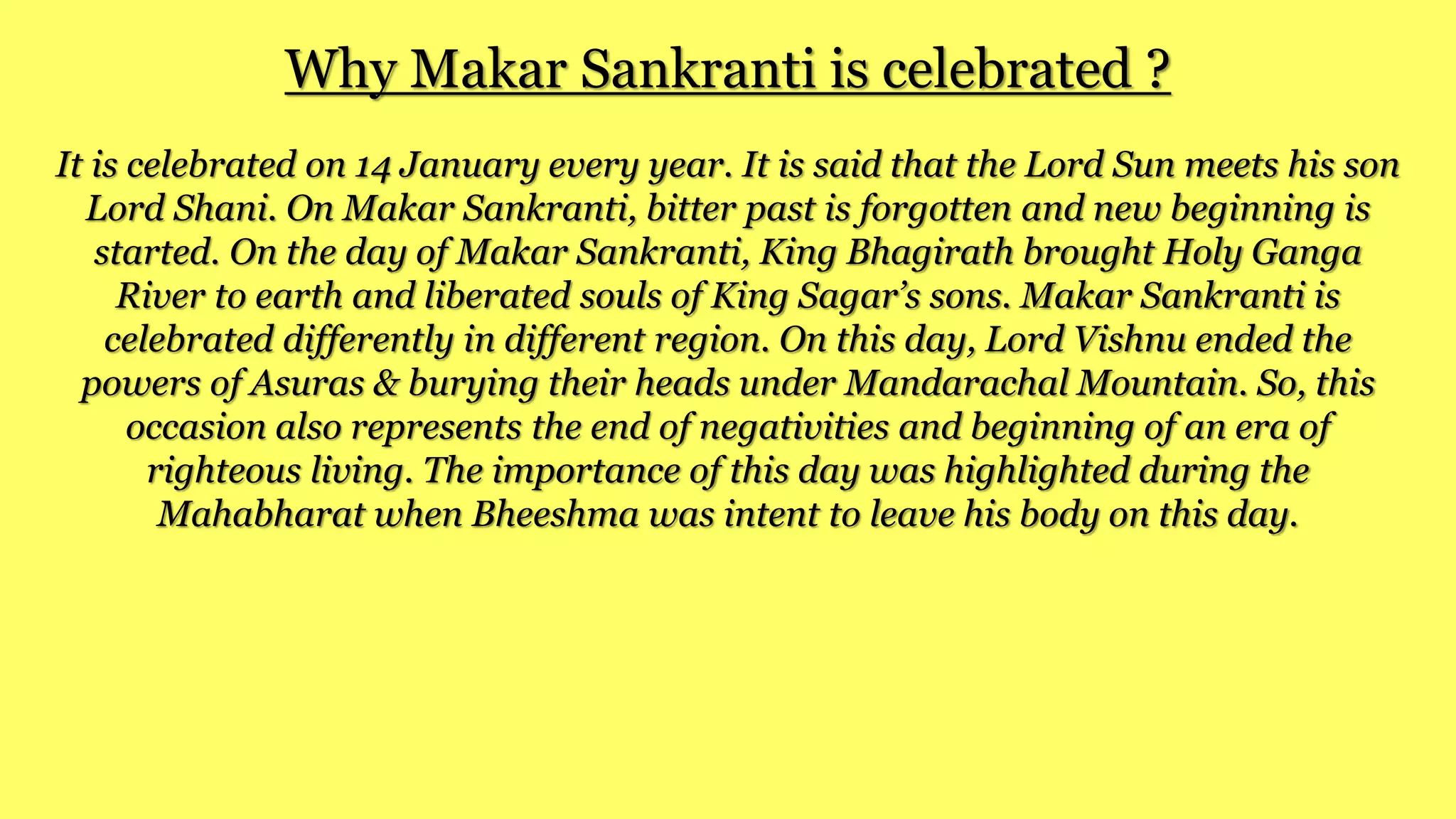 MAKAR SANKRANTI OF INDIA | PPTX