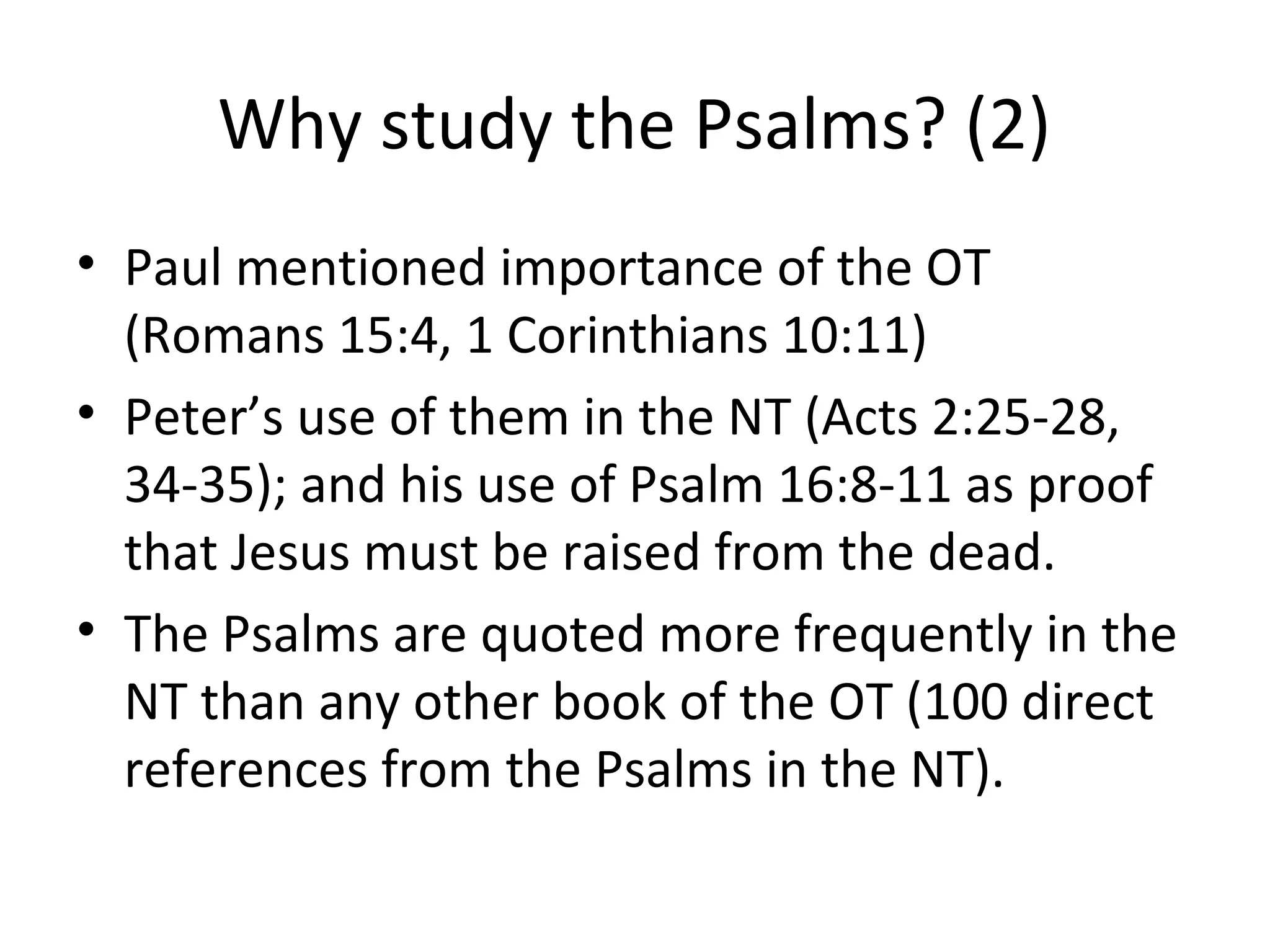 The Book Of Psalms: An Introduction | PPT