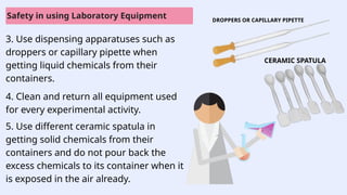 Common Laboratory Equipment and safety guildlines in handling and ...