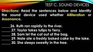 quiz on poetry, figures of speech, elements of poetry, types of imagery ...