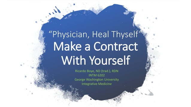 Make A Contract With Yourself | PPTX